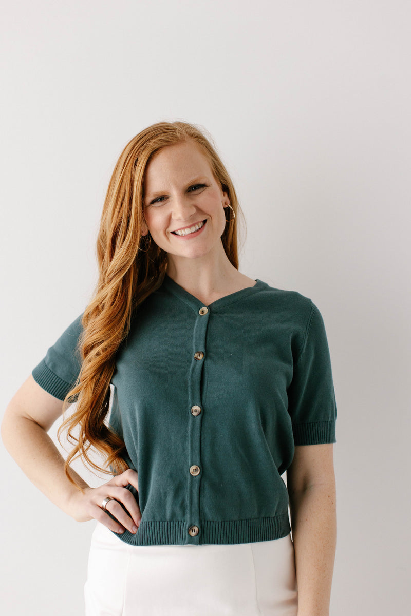 Catherine Short Sleeve Cotton Cardigan – The Main Street Exchange