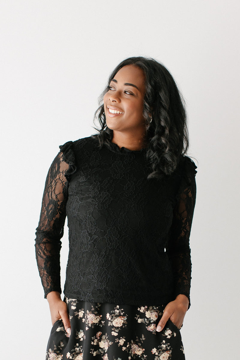Viveca Lace Overlay Top FINAL SALE – The Main Street Exchange