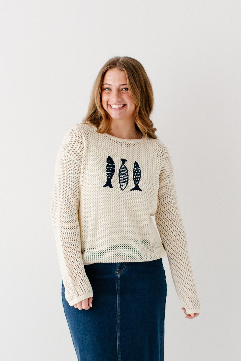 'Fisher' Open Knit Sweater Top – The Main Street Exchange